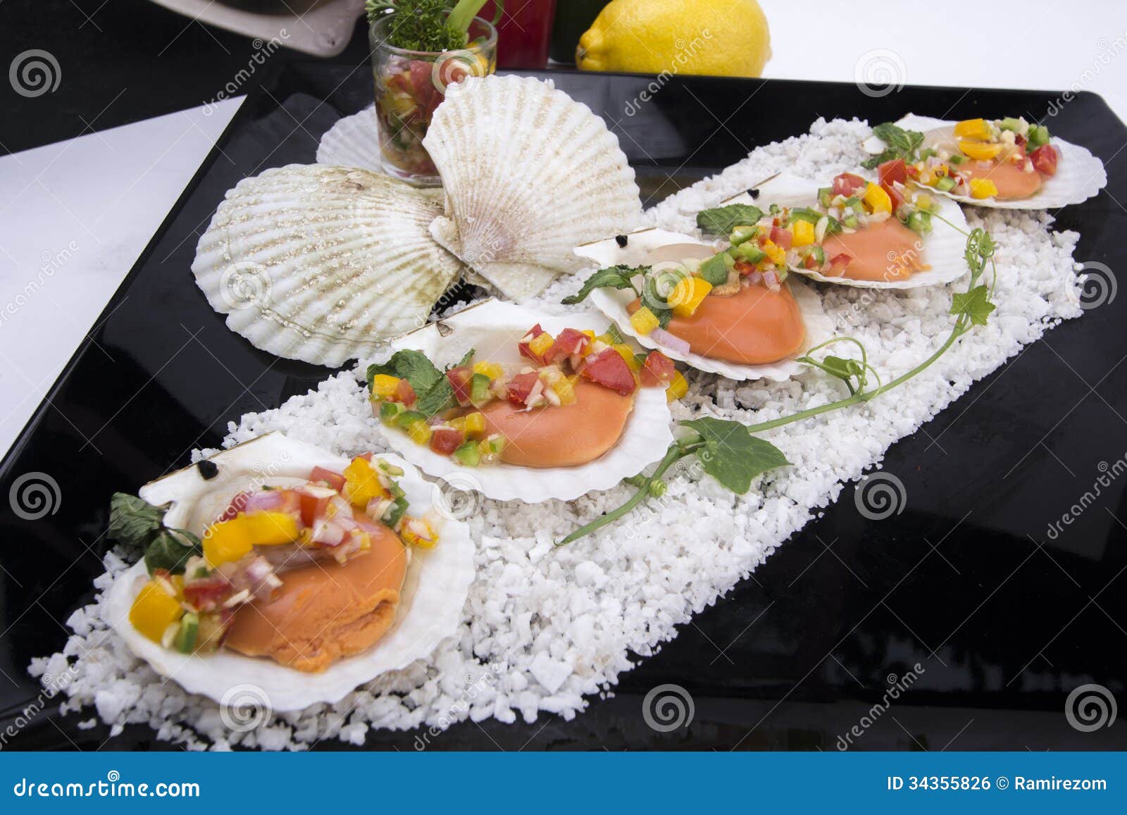 Shell Salad stock photo. Image of barbecue, piece, arugula - 34355826
