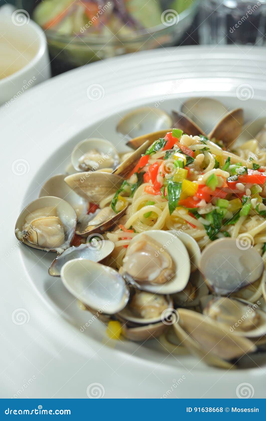 Shell spaghetti stock photo. Image of main, style, spicy - 91638668