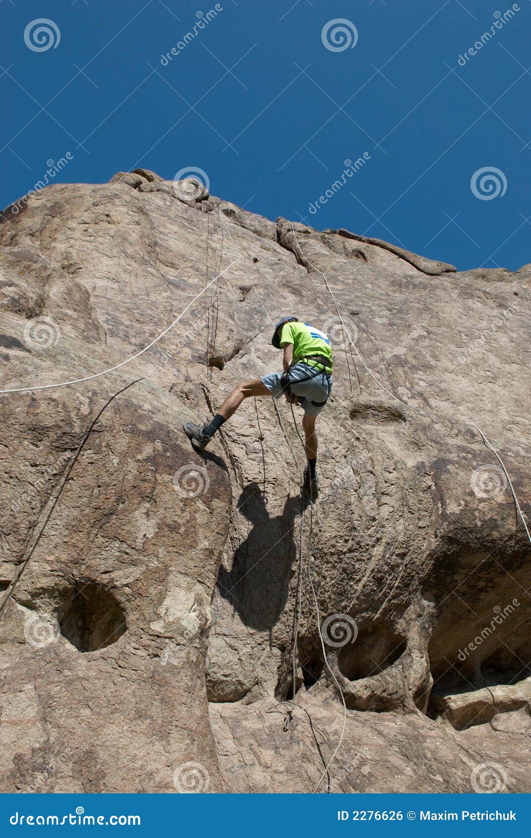 Clamber on cliff stock photo. Image of danger, hanging - 2276626