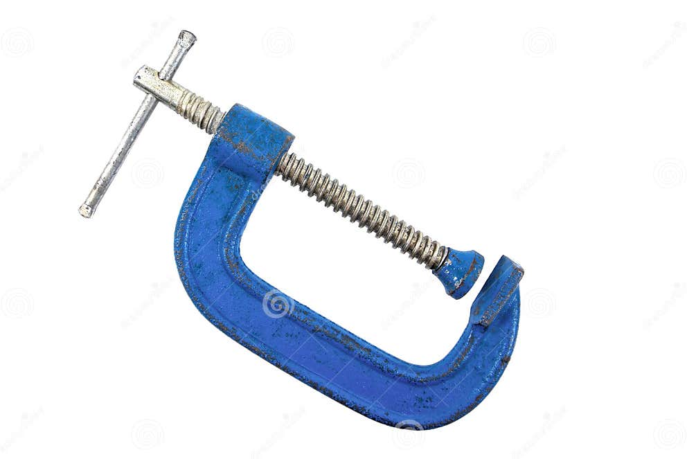 Clamp Compression Tool Isolated on White Background Stock Image - Image ...