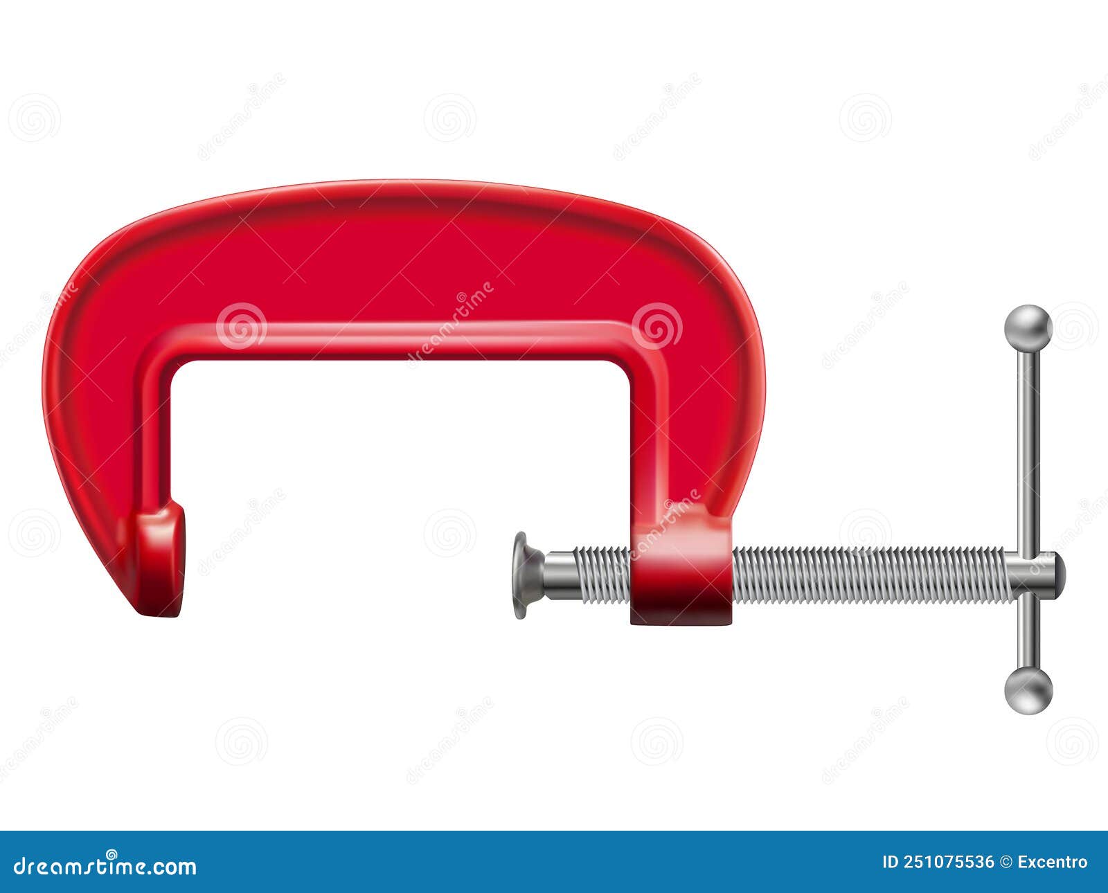 Clamp Compression Tool Isolated On White. Royalty-Free Stock ...
