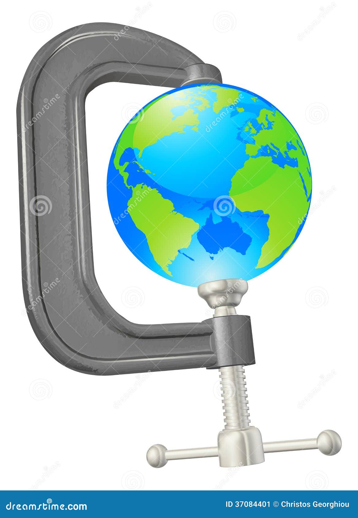 Clamp globe concept stock vector. Illustration of globe - 37084401