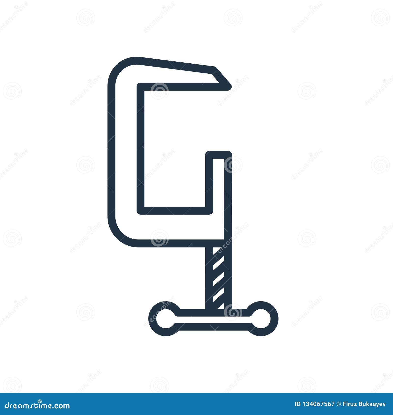 Clamp Icon Vector Isolated on White Background, Clamp Sign Stock Vector ...