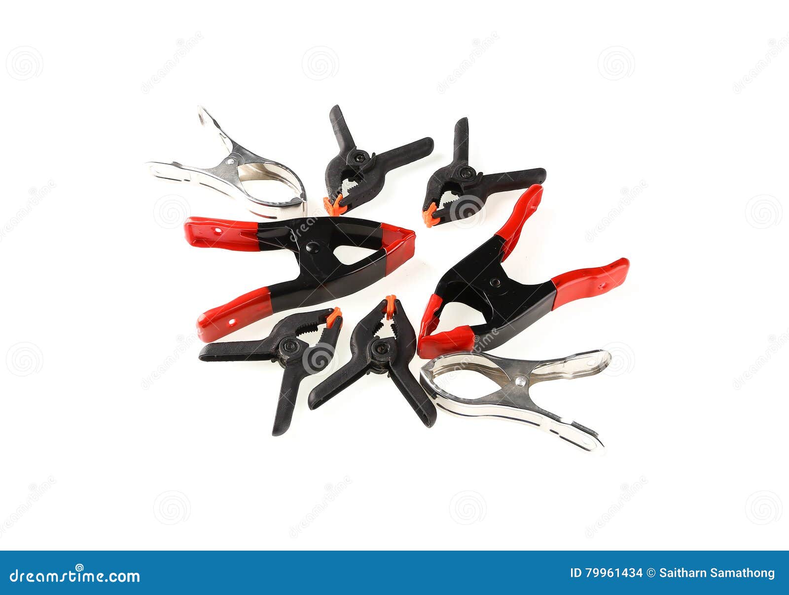 Clamp Isolated on a White Background. Stock Photo - Image of horizontal ...