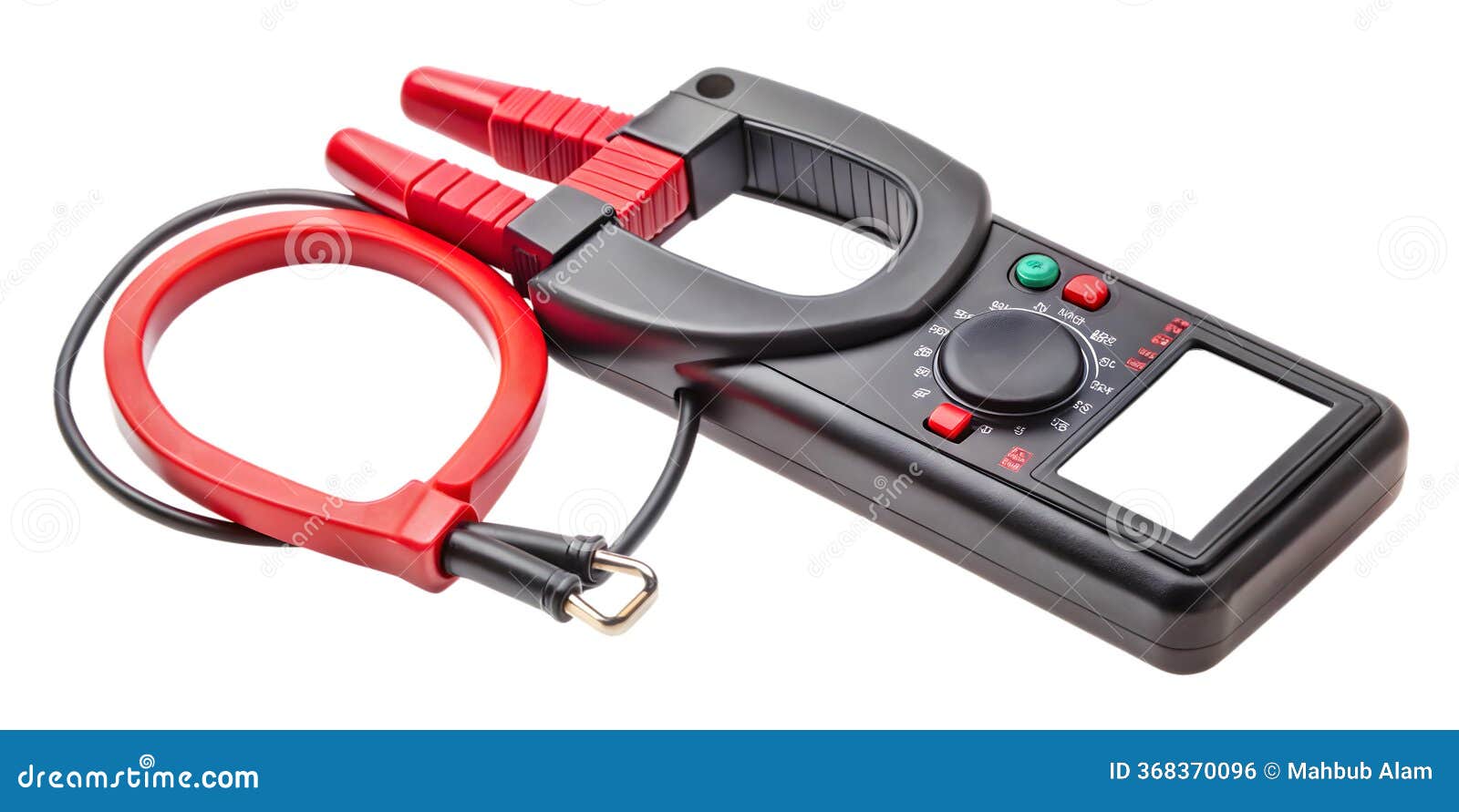 Clamp Meter Hold In Hand Of An Electrician. Current Digital Clamp Meter ...