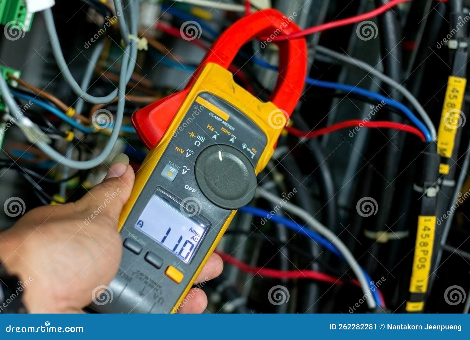 Clamp Meter To Measure an Electric Current Stock Image - Image of ...