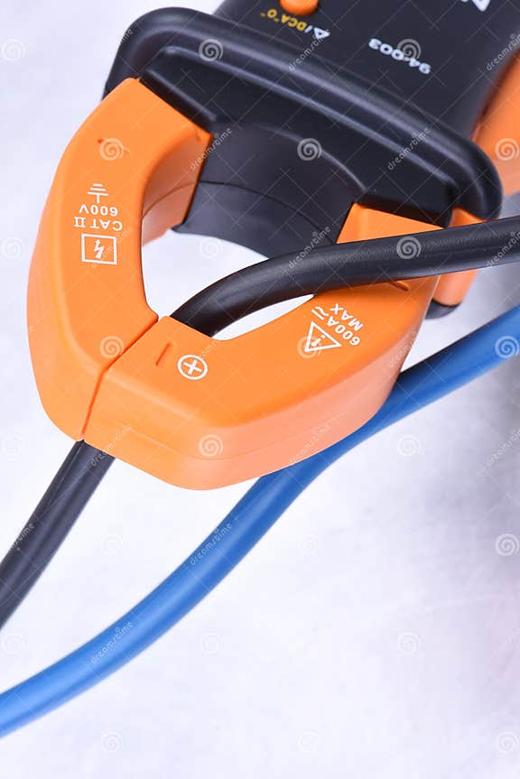 Clamp Meter Tool with Cable Stock Image - Image of repair, electronic ...