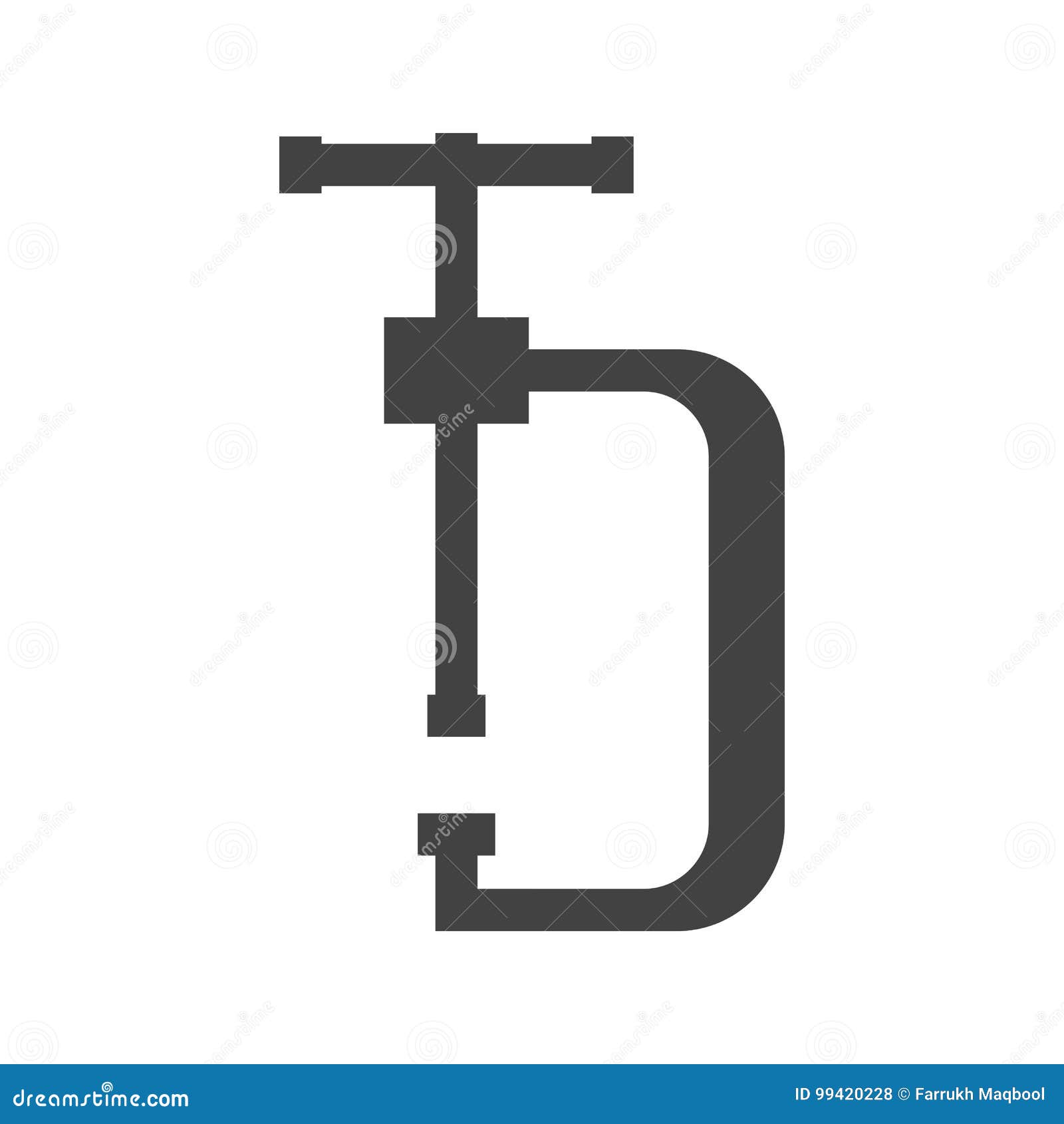 Clamp stock vector. Illustration of handle, compress - 99420228