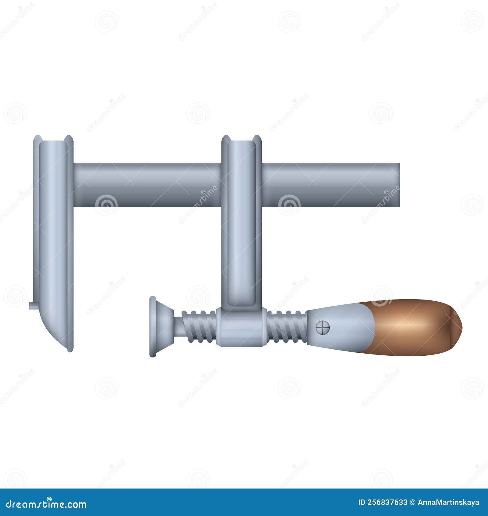 Clamp. Tool for work stock vector. Illustration of equipment - 256837633