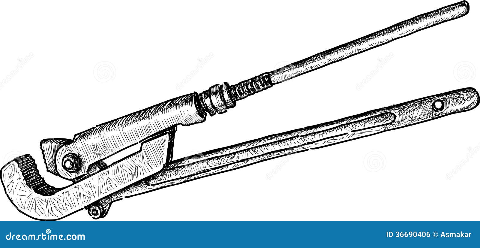 Clamp stock vector. Illustration of doodle, white, clamping - 36690406
