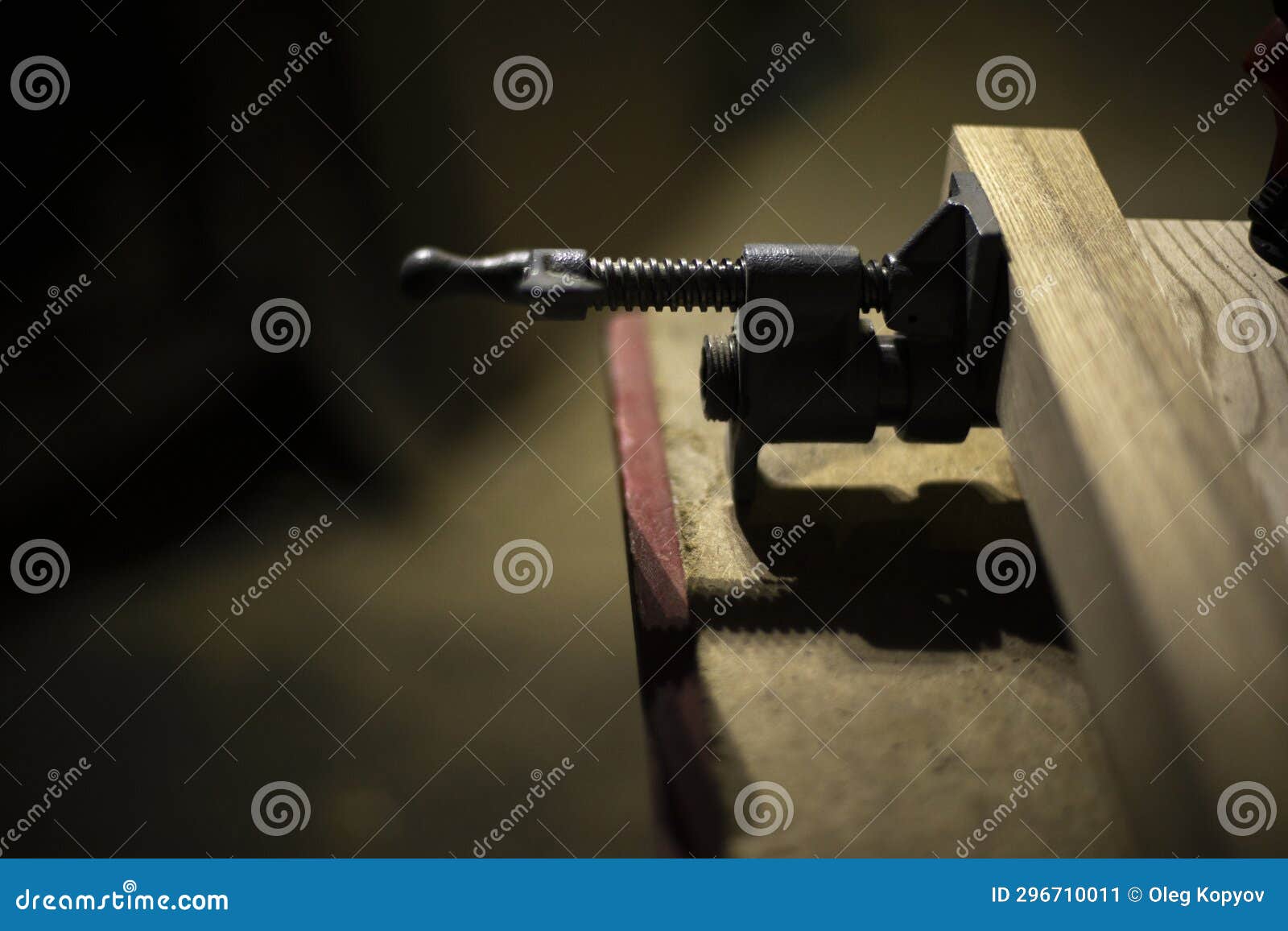 Clamp in Workshop. Board Holder Stock Image - Image of fixing, pliers ...