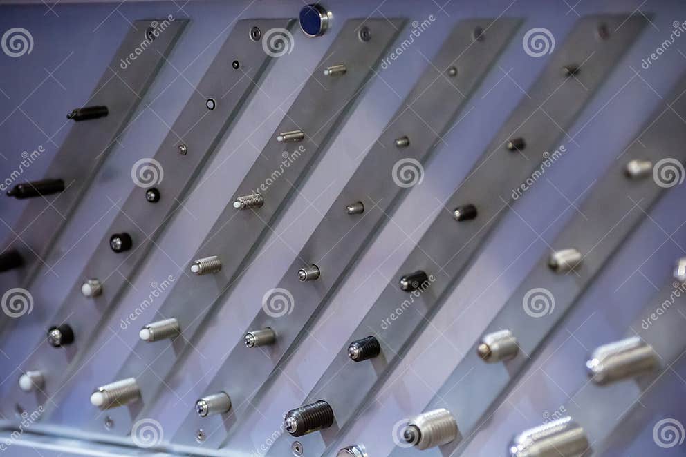 Clamping Devices. Set of Threaded Clamps Stock Image - Image of ...