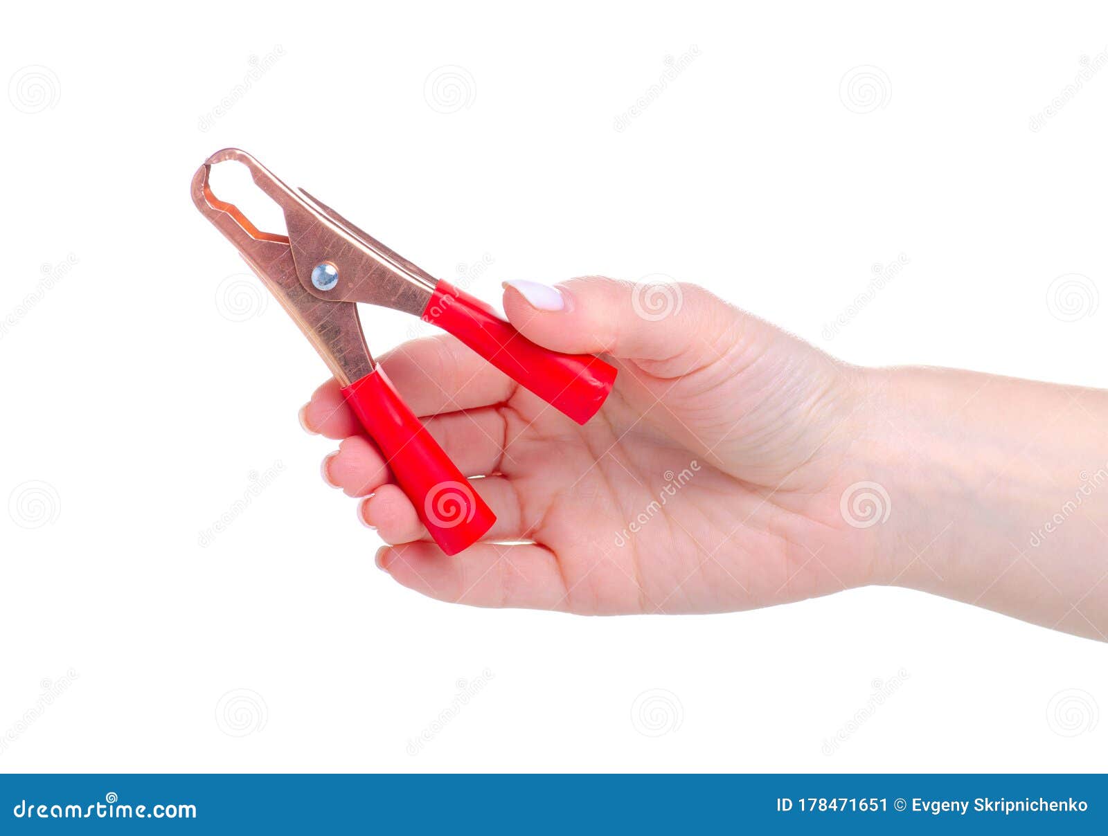 Clamping Terminals Tool in Hand Stock Image - Image of maintenance ...