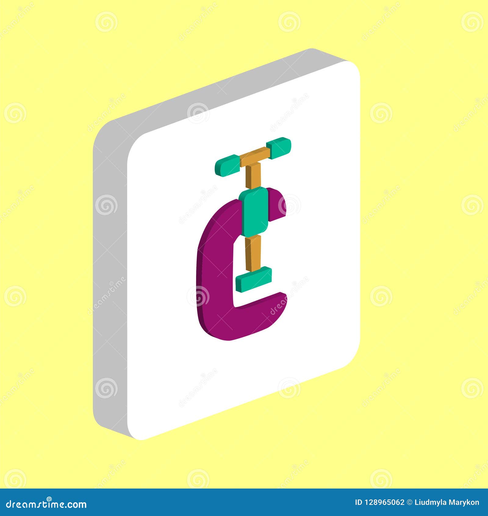 Clamping Vice Computer Symbol Stock Vector - Illustration of isolated ...