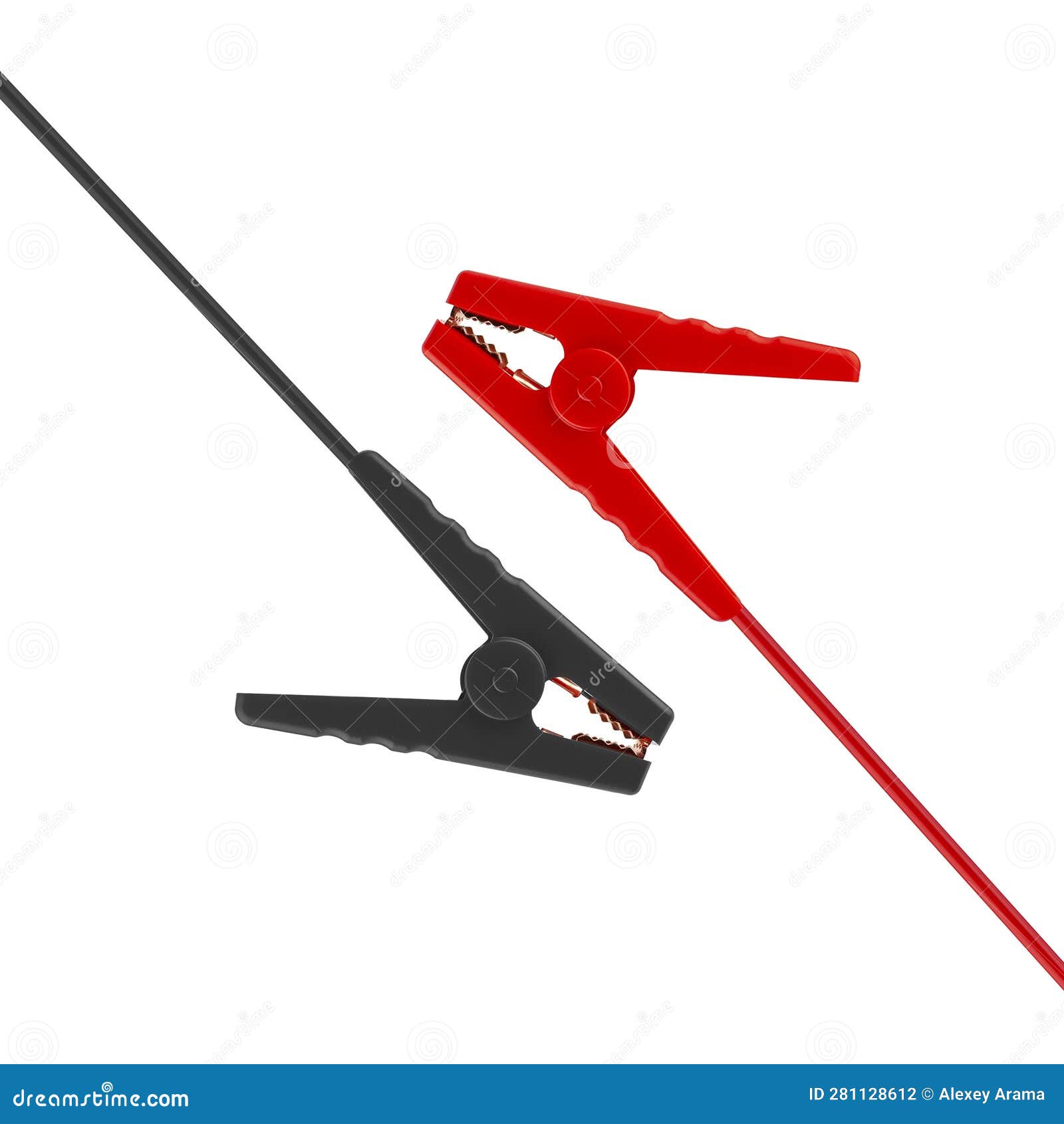 Clamps for Electrical Terminals, White Background in Insulation Stock ...