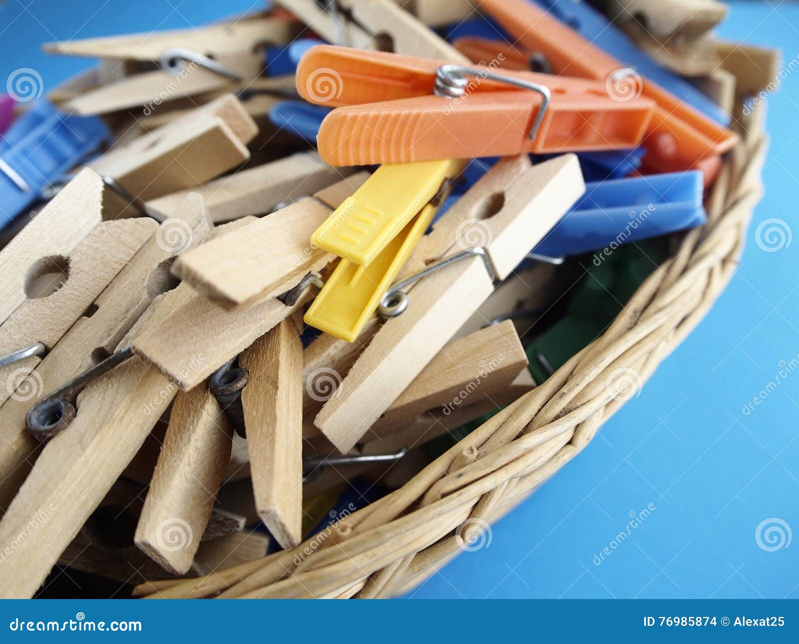 Clamps for hanging clothes stock photo. Image of household - 76985874