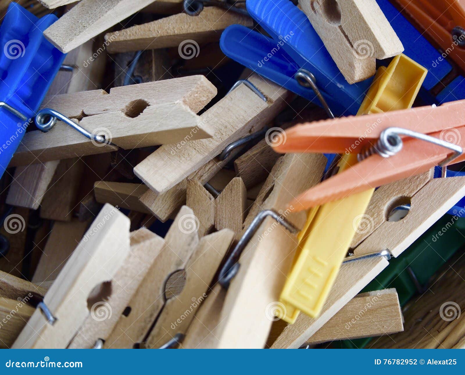 Clamps for hanging clothes stock photo. Image of wooden - 76782952