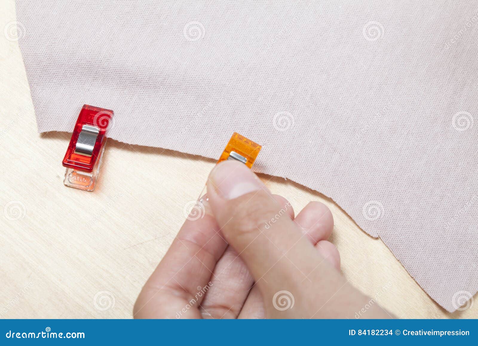 Clamps to fabric stock photo. Image of craft, clamps - 84182234