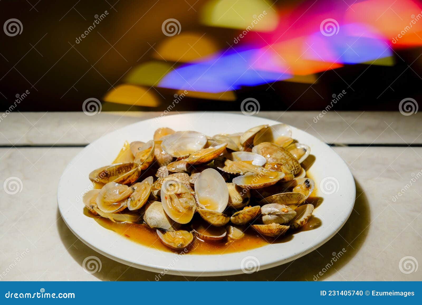 Clams Black Bean Sauce stock photo. Image of shellfish - 231405740