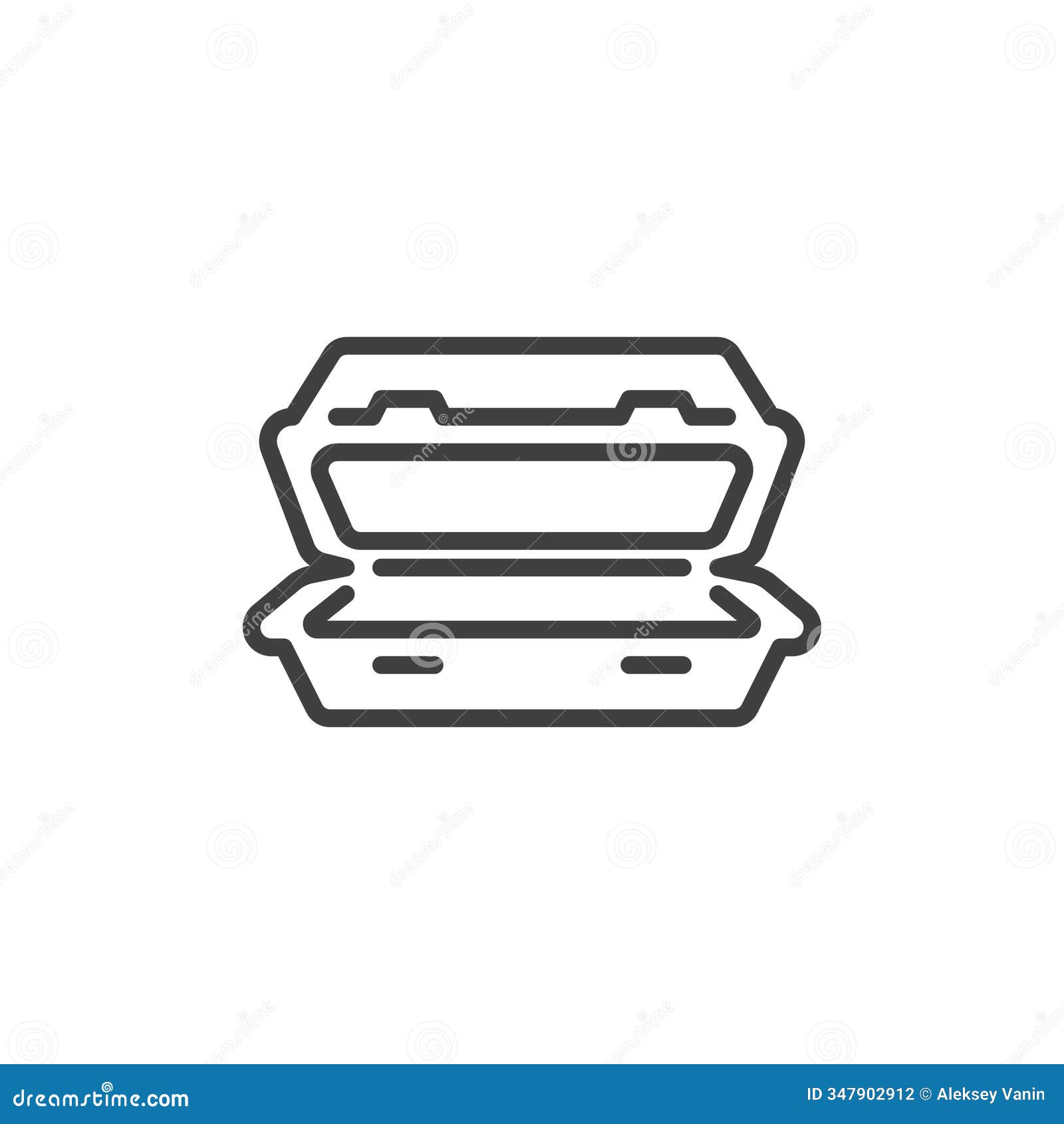 Clamshell Packaging Line Icon Stock Illustration - Illustration of ...