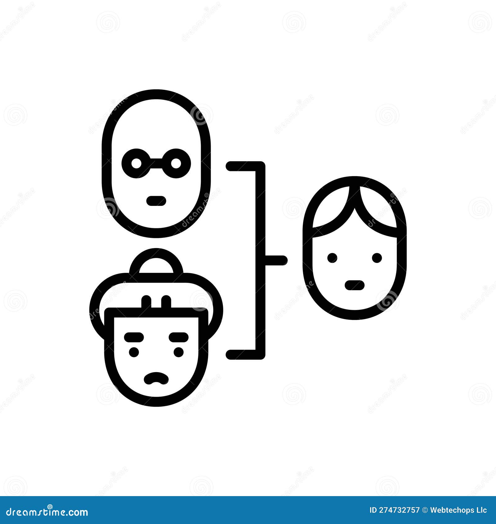 Black Line Icon for Clan, Dynasty and Tribe Stock Vector - Illustration ...