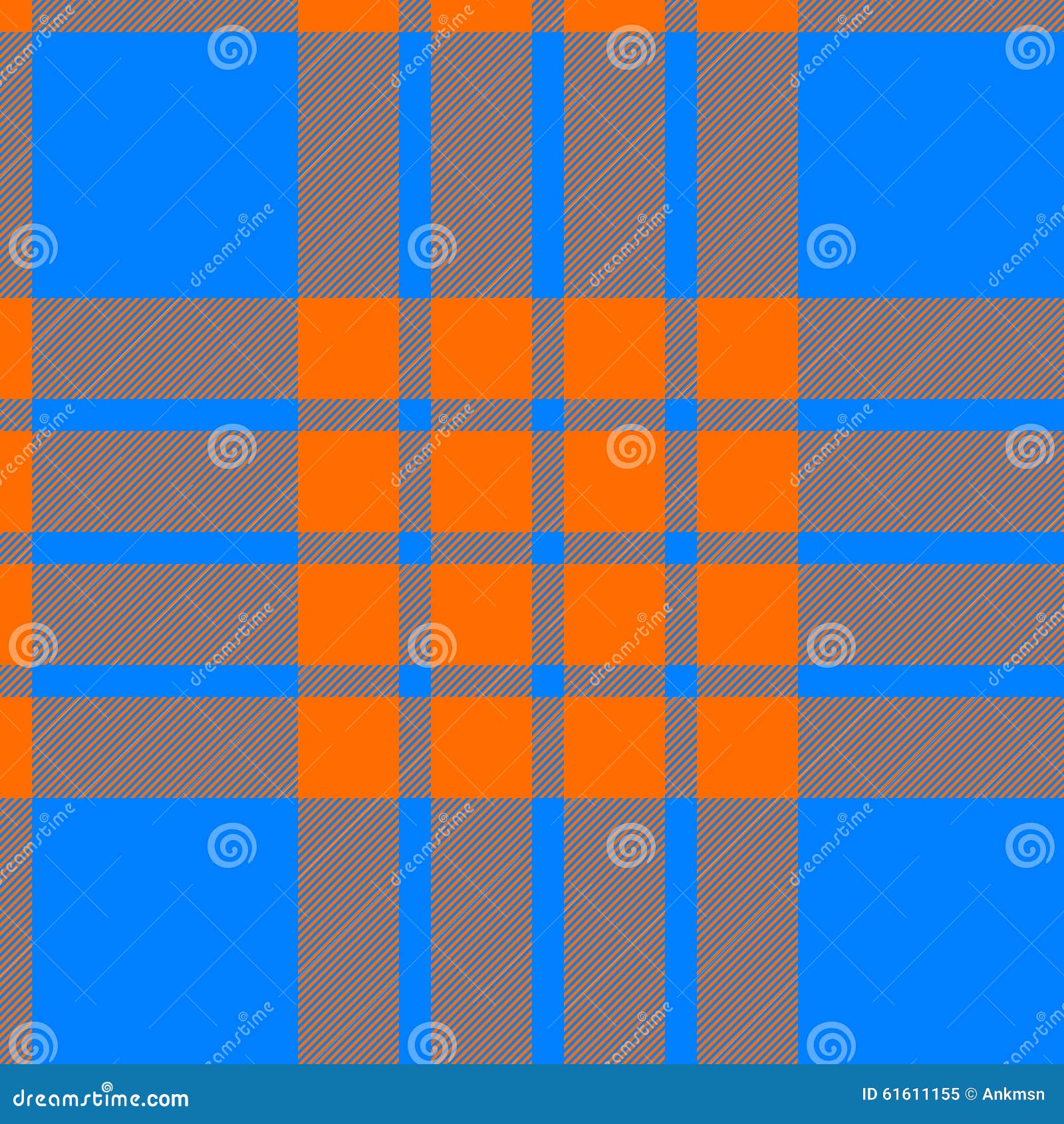 Clan Tartan Seamless Background Orange and Blue Stock Vector ...