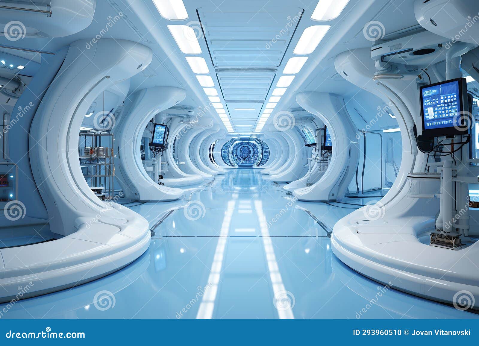 Clandestine Spacious And Enormous Underground Research Lab All In White ...