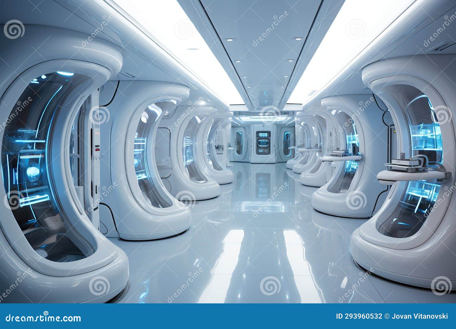 Clandestine Spacious And Enormous Underground Research Lab All In White ...