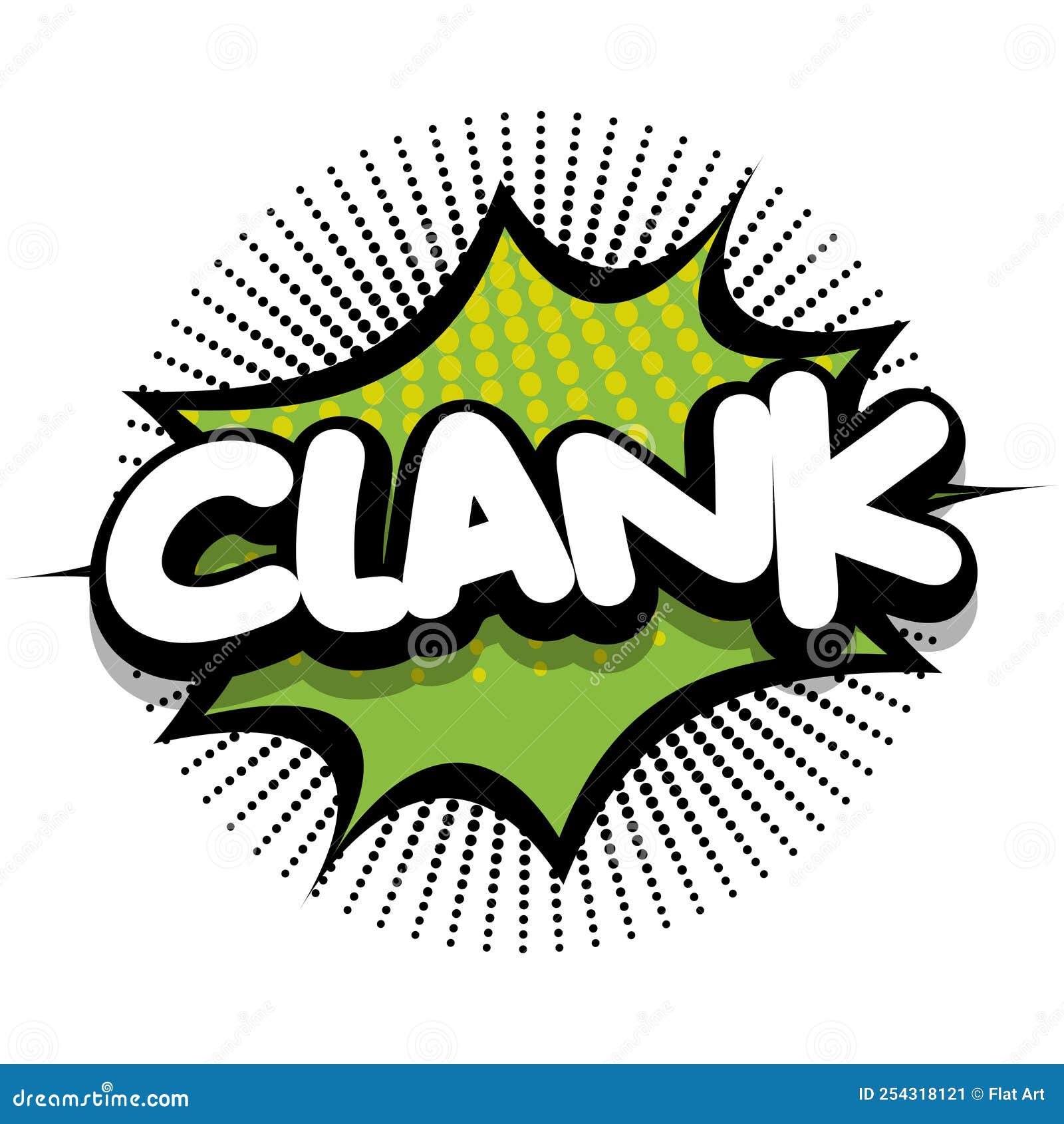 Clank Pop Art Comic Speech Bubbles Book Sound Effects Vector ...