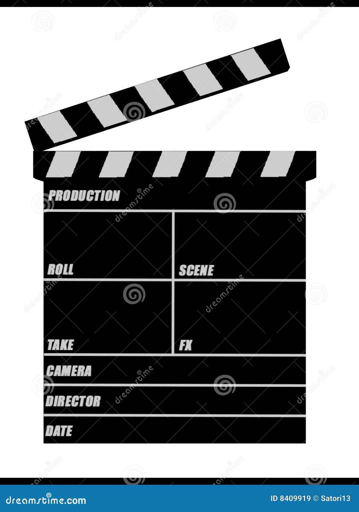 Clap Board stock illustration. Illustration of acting - 8409919