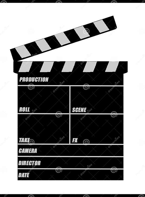 Clap Board stock illustration. Illustration of acting - 8409919