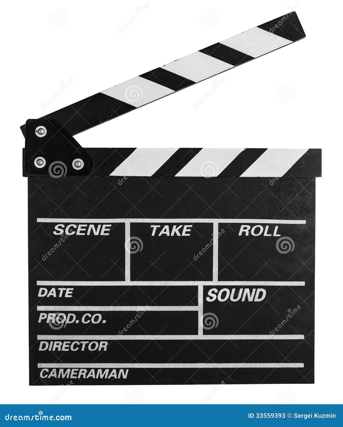 Clap Board Isolated on White with Clipping Path Included Stock Image ...