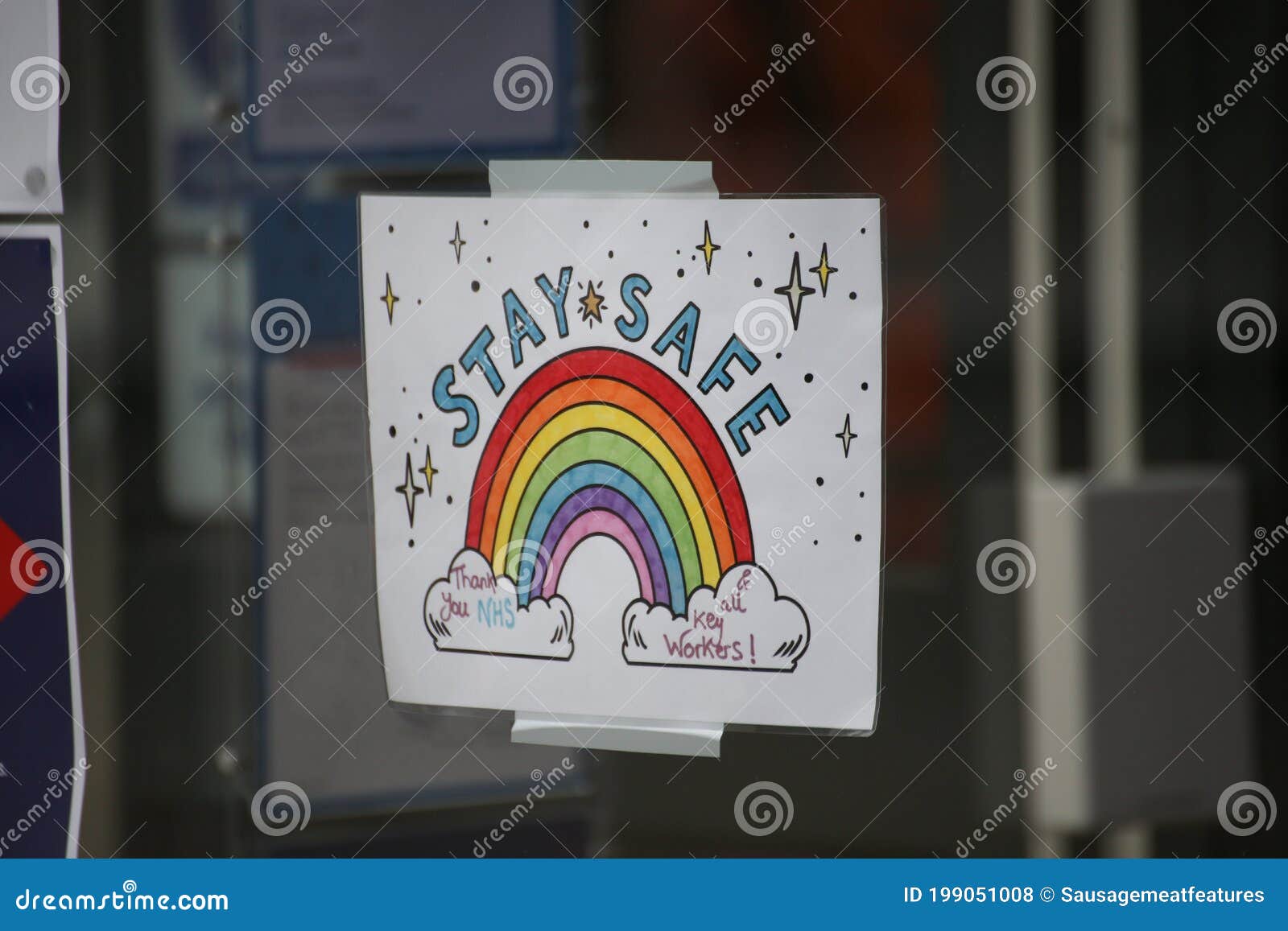 Stay Safe NHS Rainbow Poster Stock Photo - Image of rainbow, safe ...