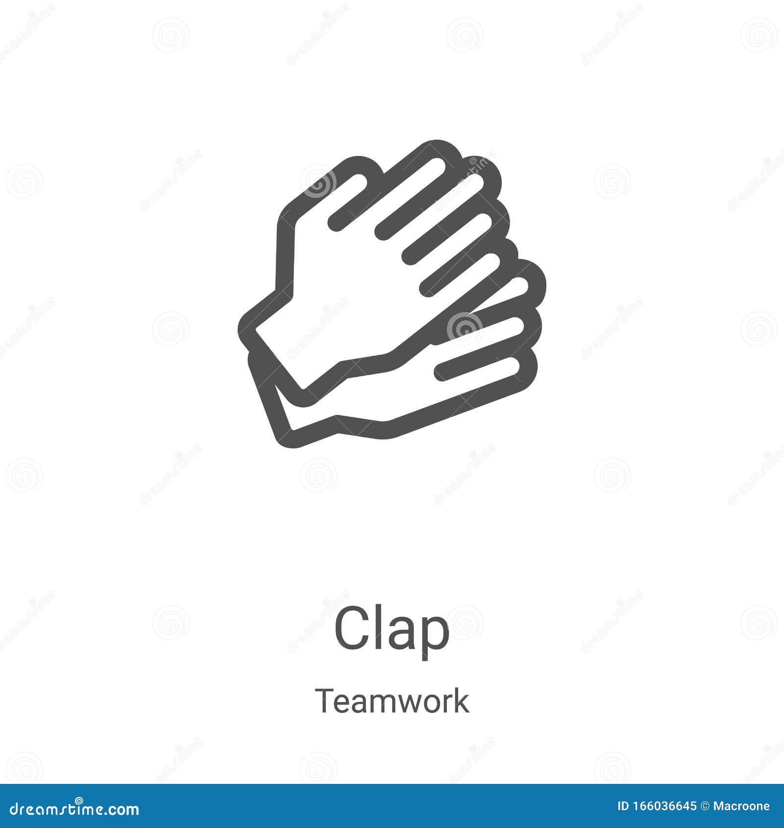 Clap Icon Vector from Teamwork Collection. Thin Line Clap Outline Icon ...