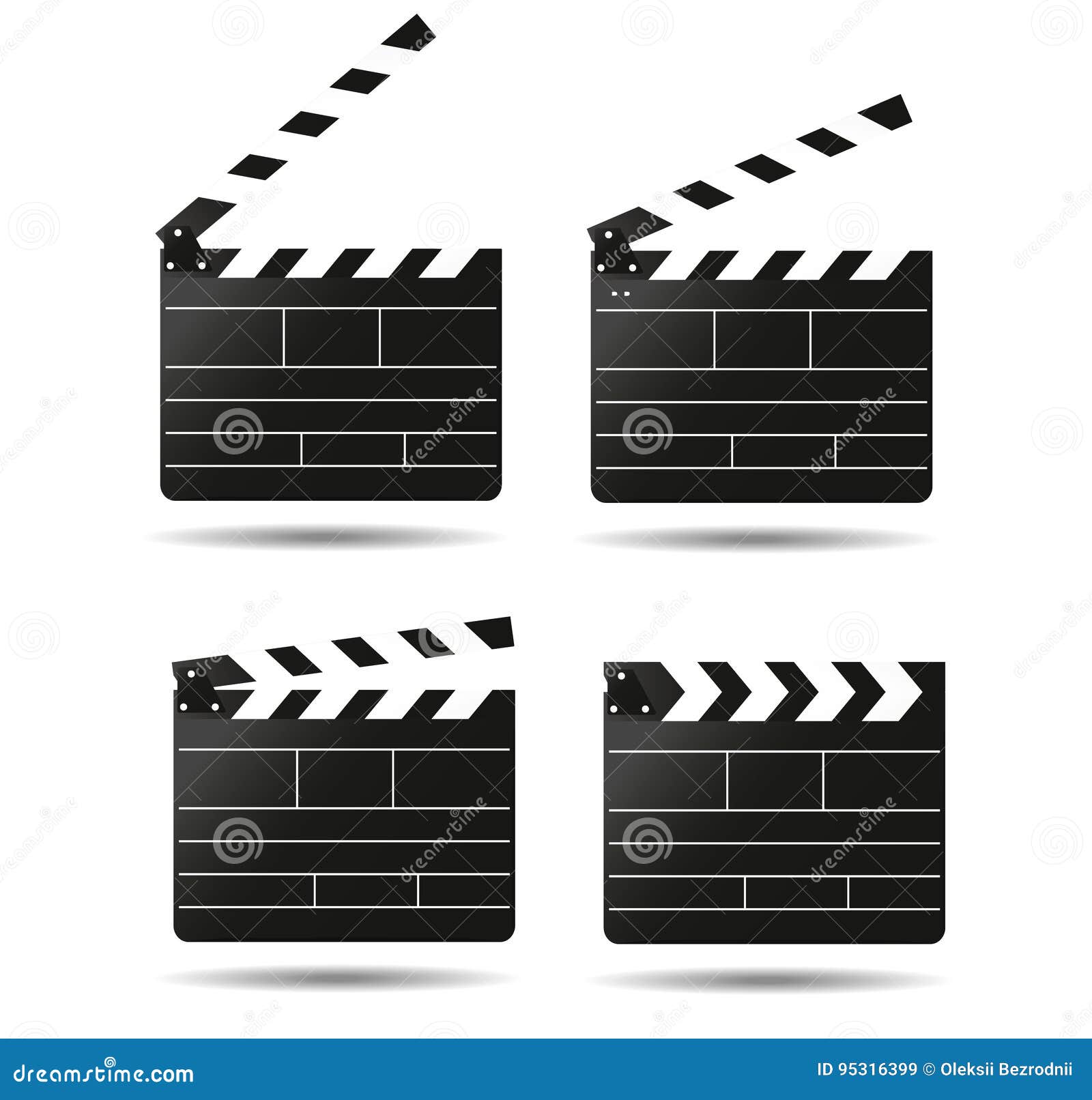 Clap Movie Board Vector Clapper Stock Vector - Illustration of clap ...