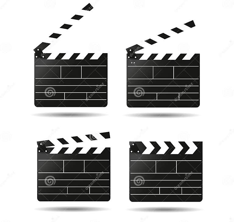 Clap Movie Board Vector Clapper Stock Vector - Illustration of clap ...