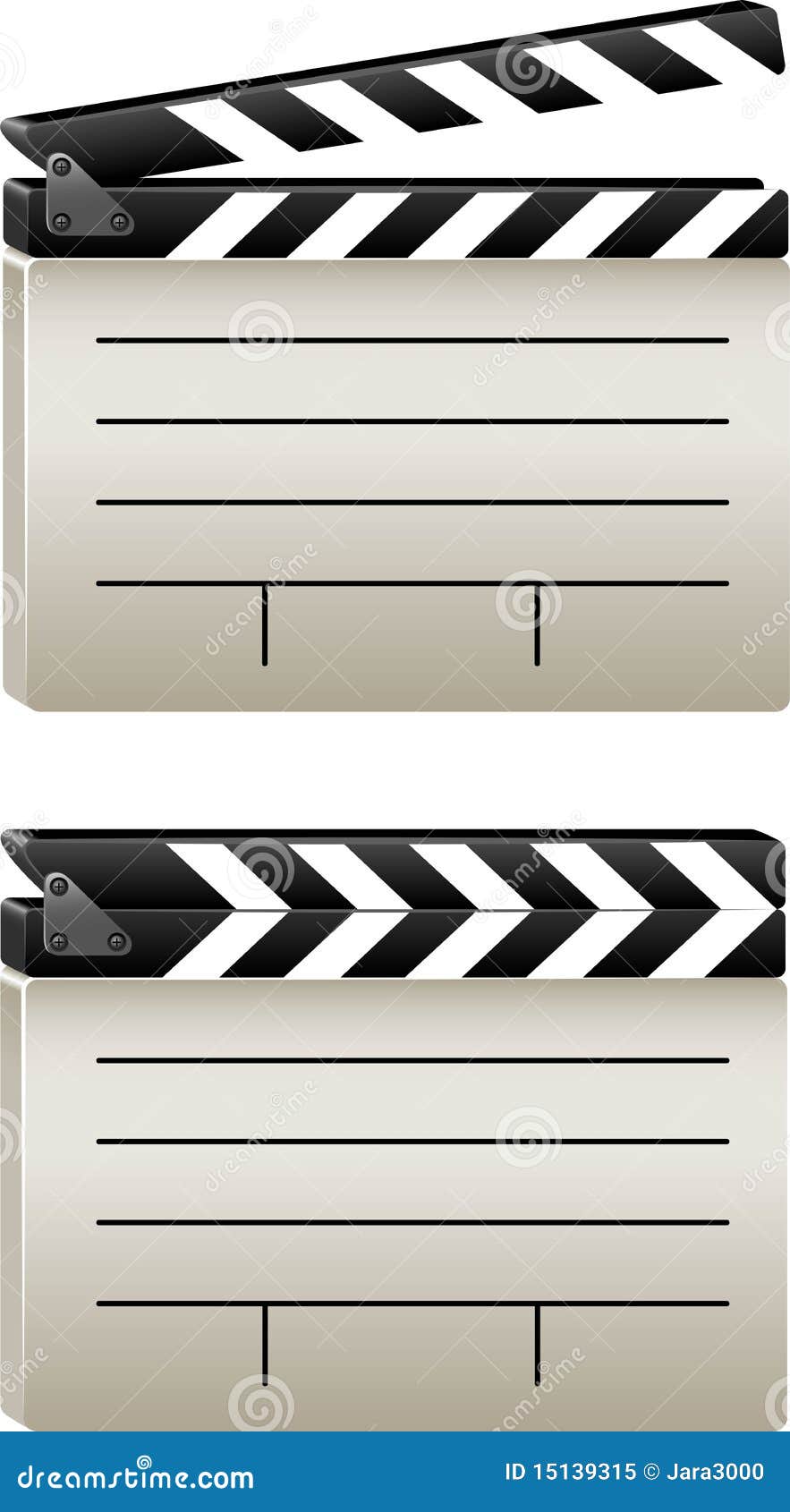Clapboard stock vector. Illustration of producer, plank - 15139315