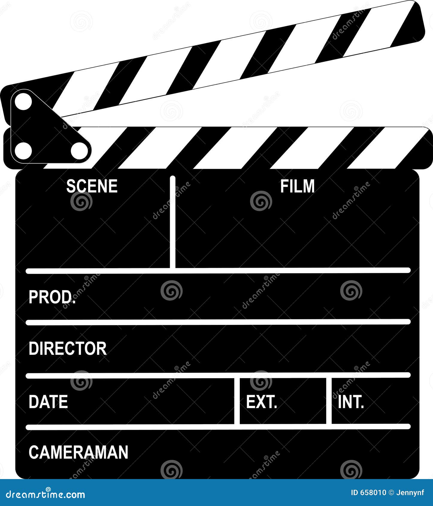 Clapboard stock illustration. Illustration of clap, cameraman - 658010