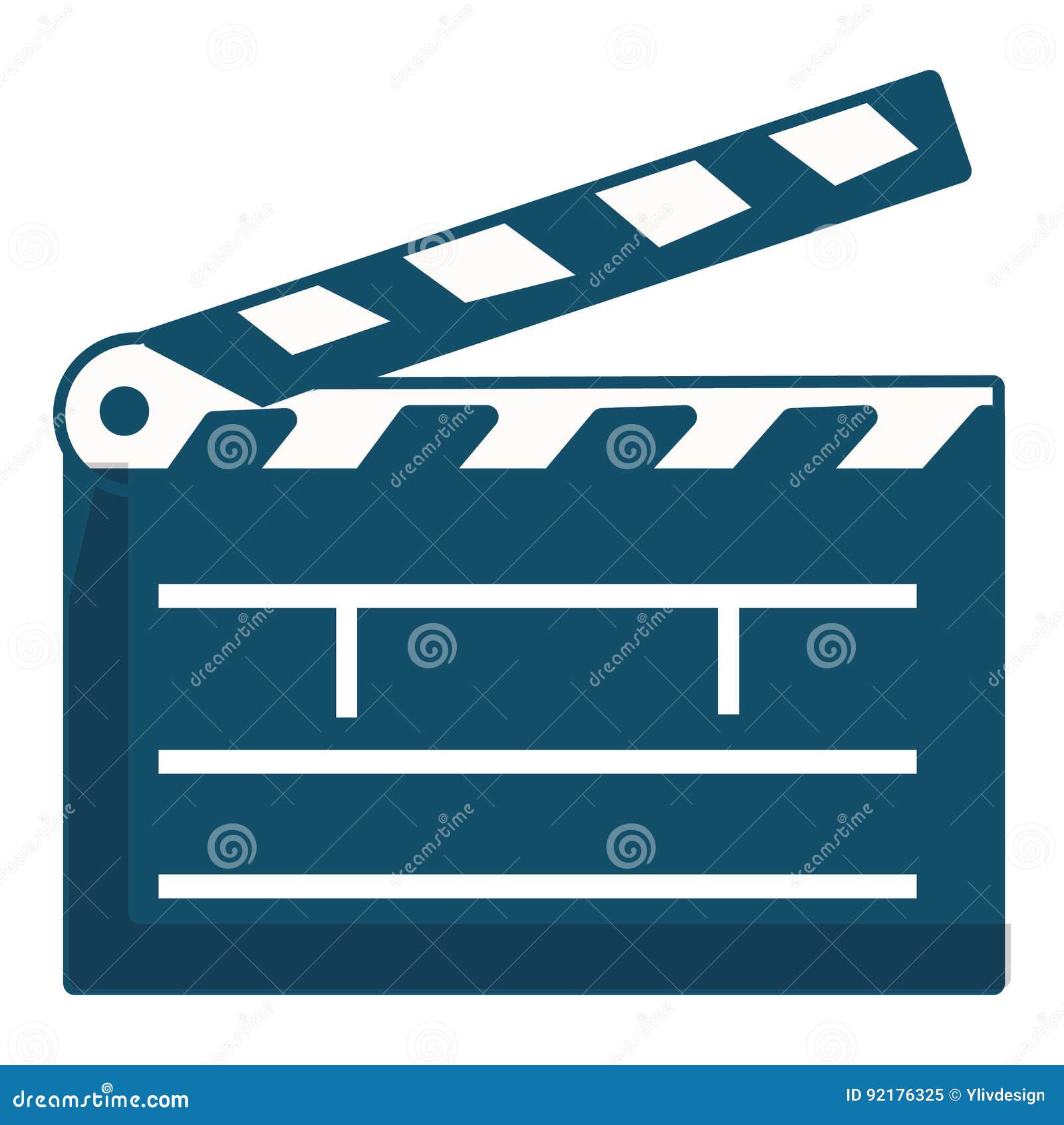 Clapboard, Icon, Cartoon Style Stock Vector - Illustration of producer ...