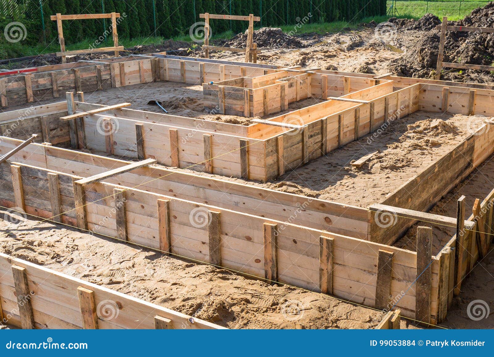 Clapboards for Concrete Foundation Stock Photo - Image of clapboard ...