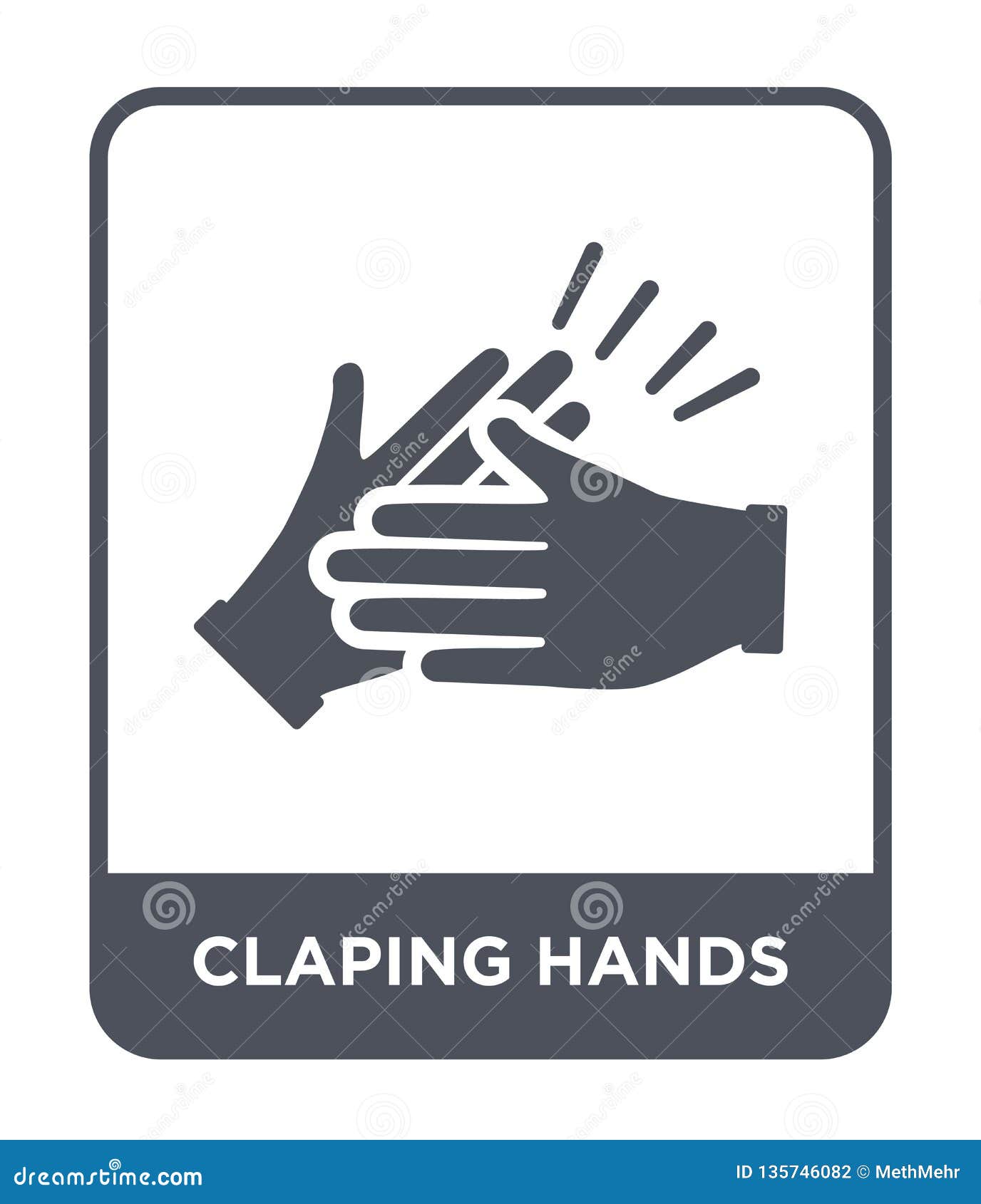 Claping Hands Icon in Trendy Design Style. Claping Hands Icon Isolated ...