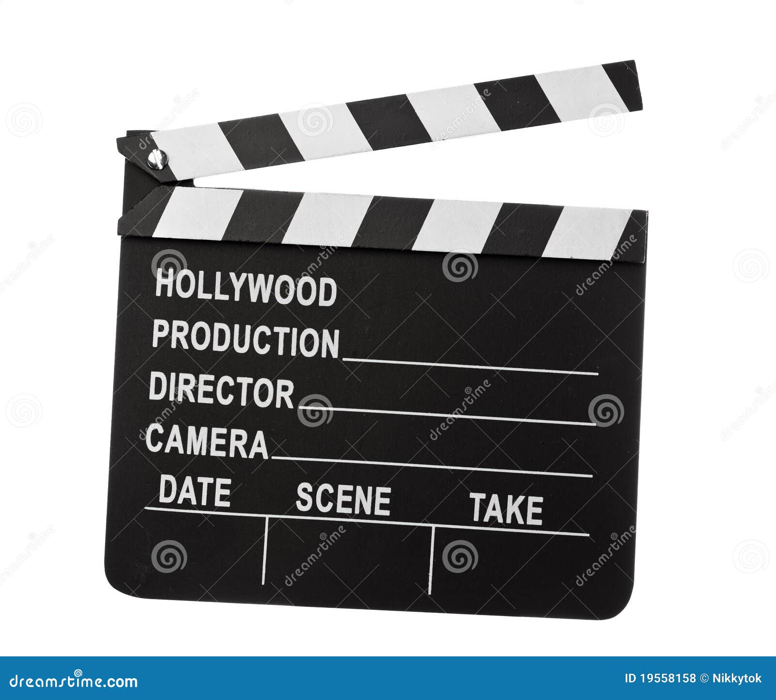 Clapper board stock photo. Image of date, industry, chalkboard - 19558158