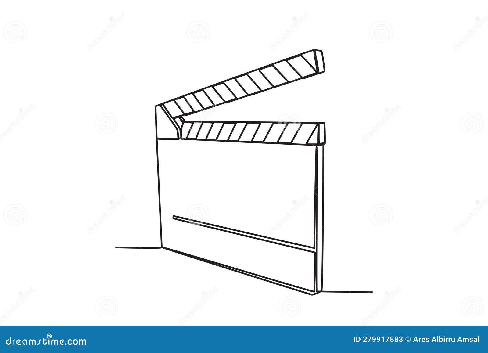 A Clapper Board for Filming Stock Vector - Illustration of office ...