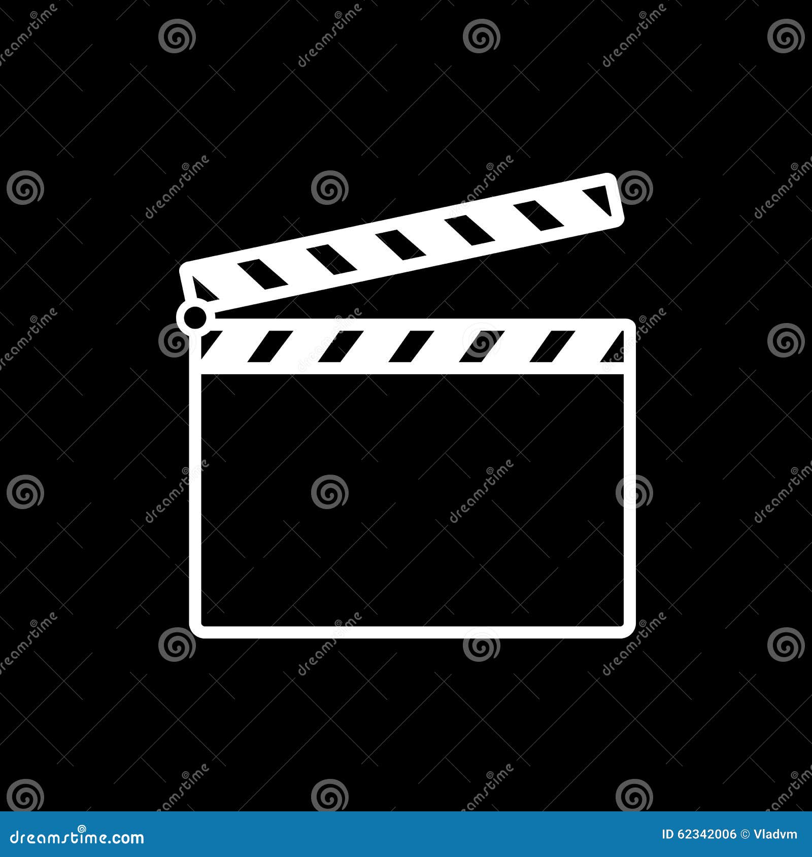 The Clapper Board Icon. Clapper Board Symbol Stock Illustration ...