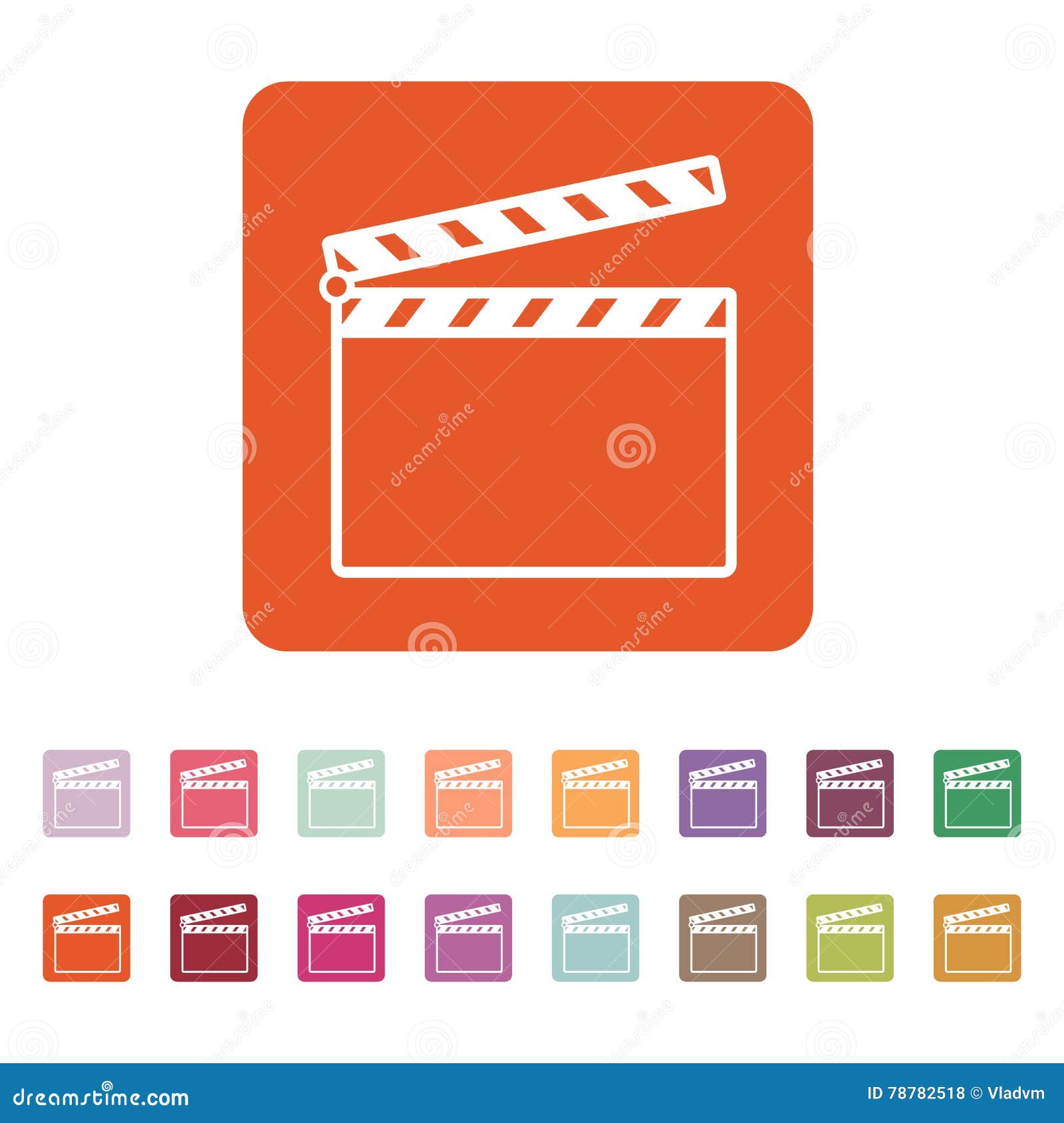 The Clapper Board Icon. Clapper Board Symbol Stock Vector ...