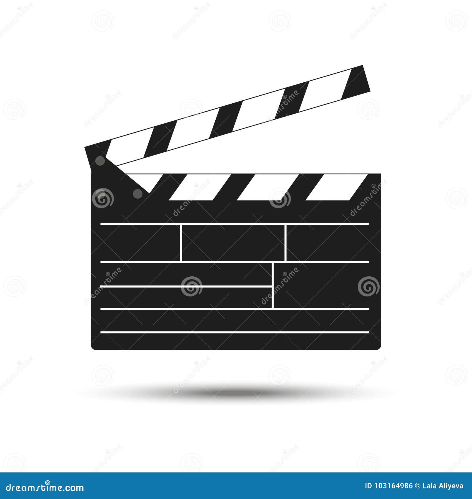 Clapper board icon stock illustration. Illustration of custom - 103164986