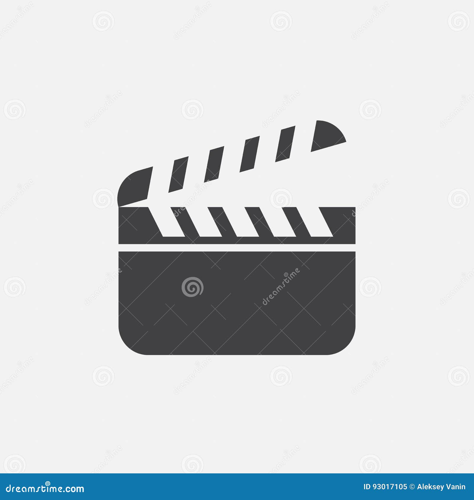 Clapper Board Icon Vector Illustration Isolated on White . Stock Vector ...