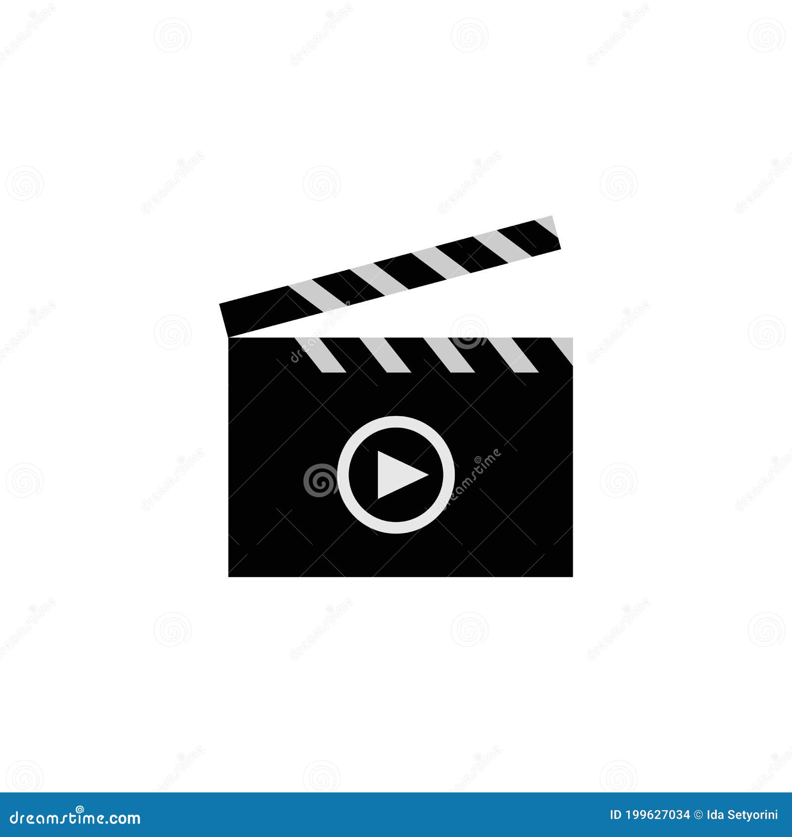 Clapper board logo stock vector. Illustration of record - 199627034