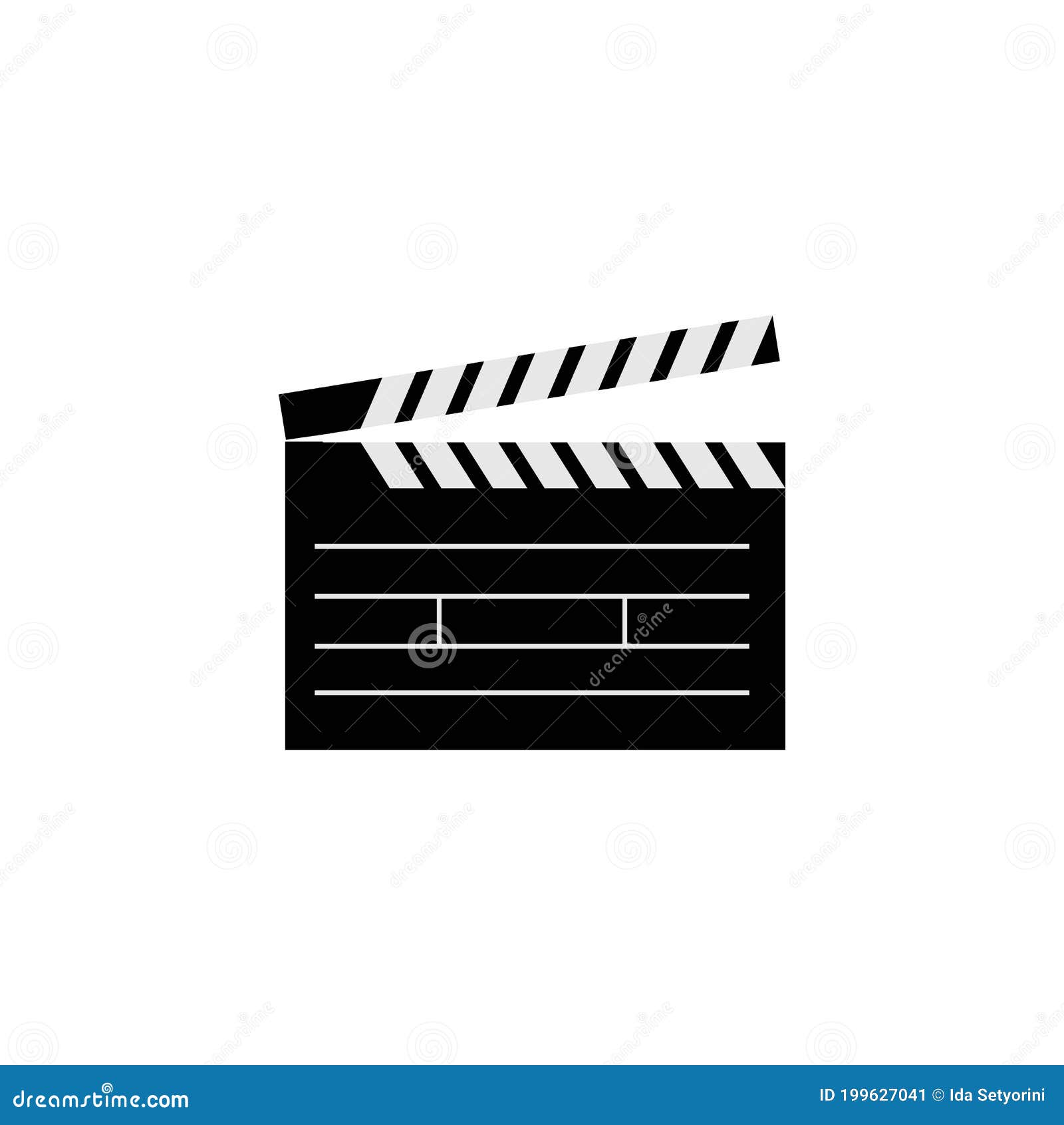 Clapper board logo stock vector. Illustration of clip - 199627041