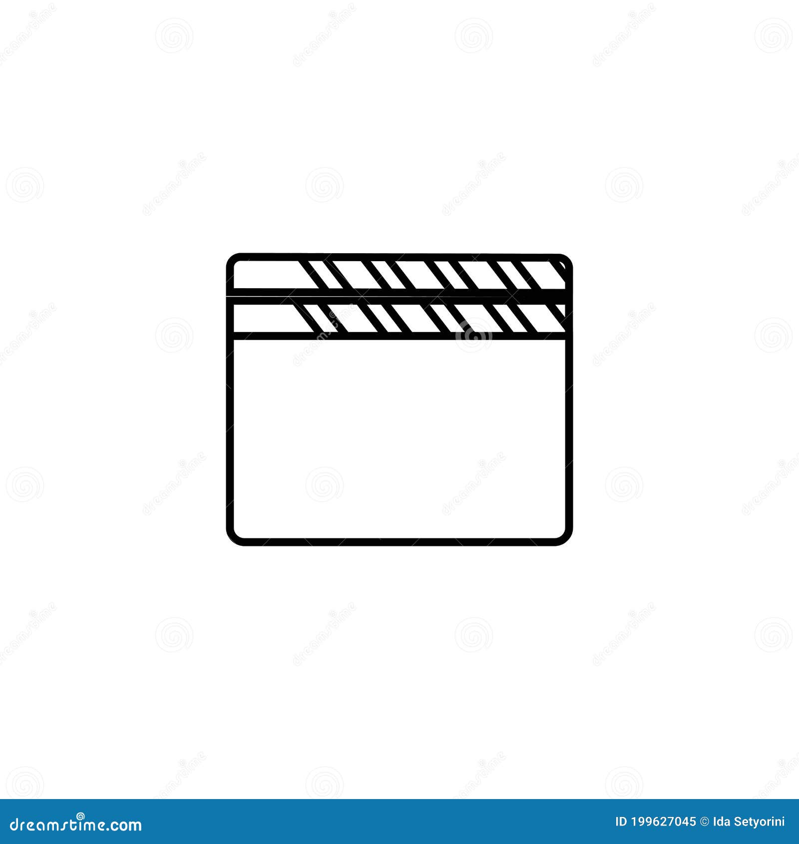 Clapper board logo stock vector. Illustration of simple - 199627045